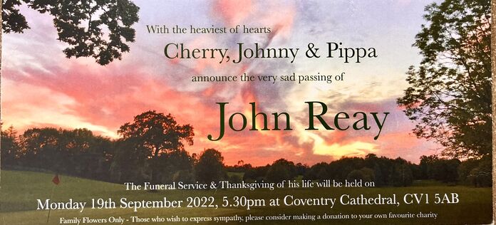 John Reay - Funeral Details